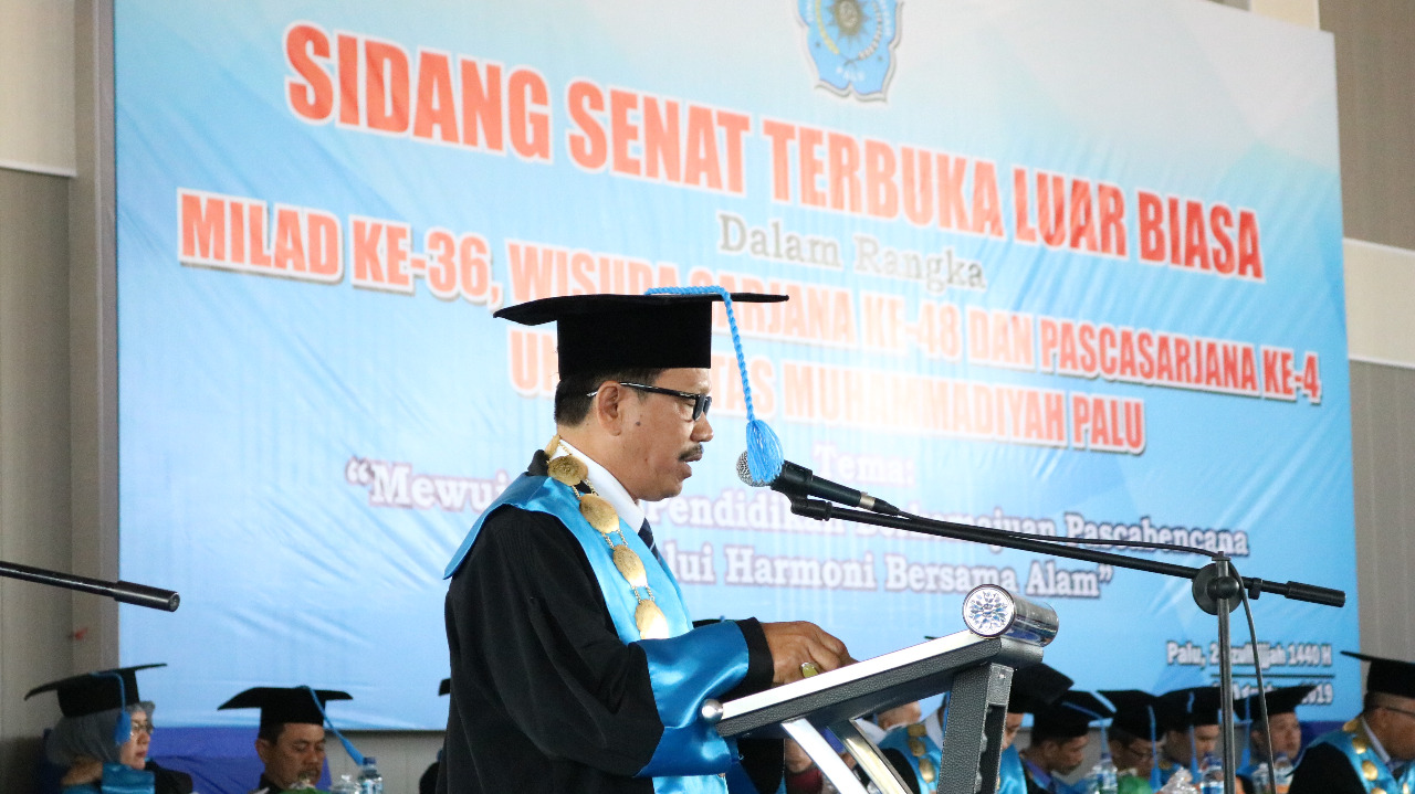 Wisuda ke-48 Unismuh Palu, Rektor Beri Lima Pesan untuk Wisudawan